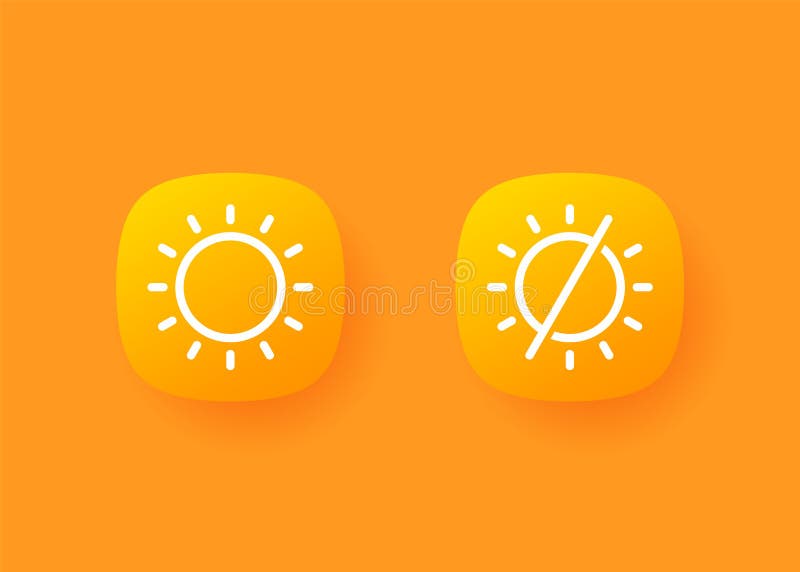 Day Mode on and Off Vector Icons Stock Vector - Illustration of element ...