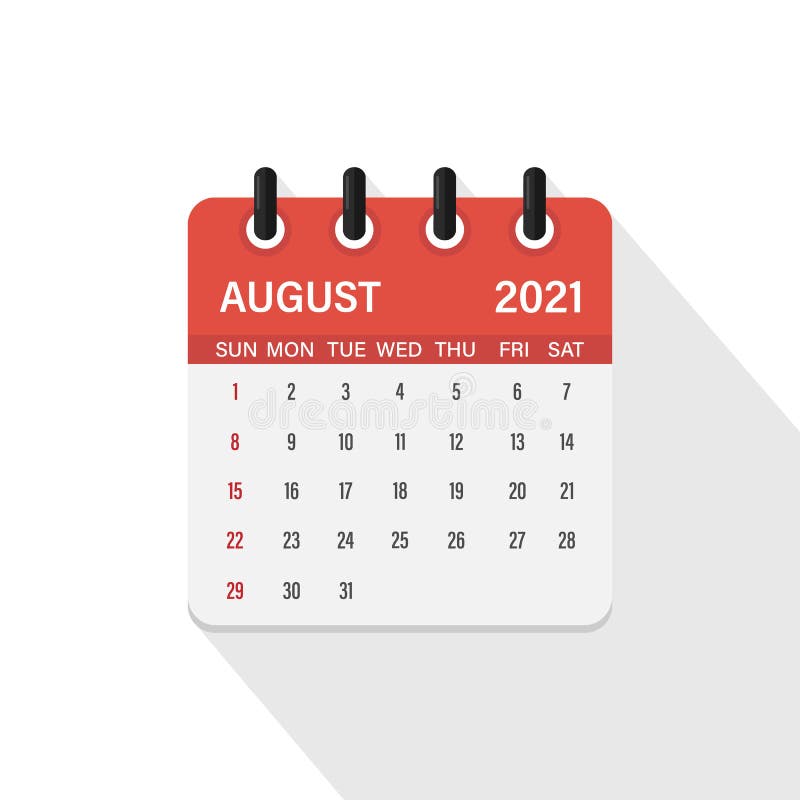 August 3, Calendar Icon with Shadow. Day, Month. Flat Vector ...