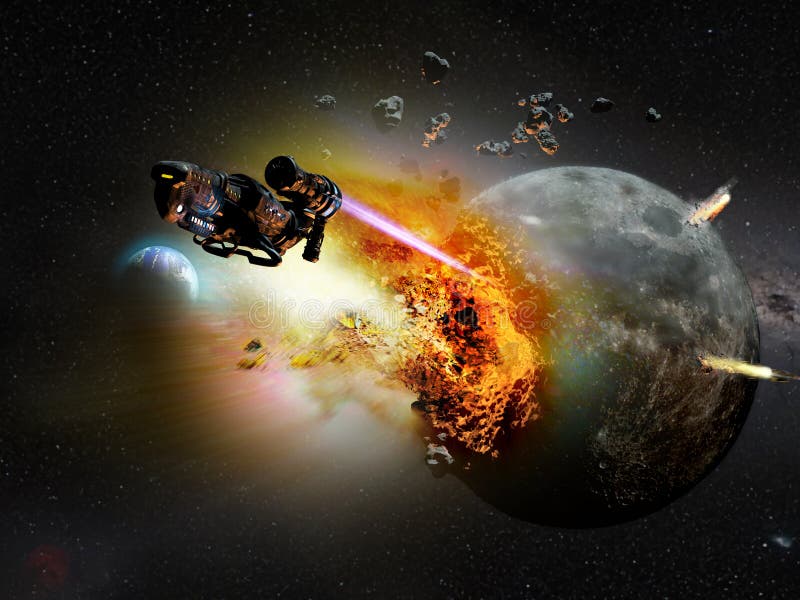 The day the Moon exploded stock photo. Image of darkness - 263225128