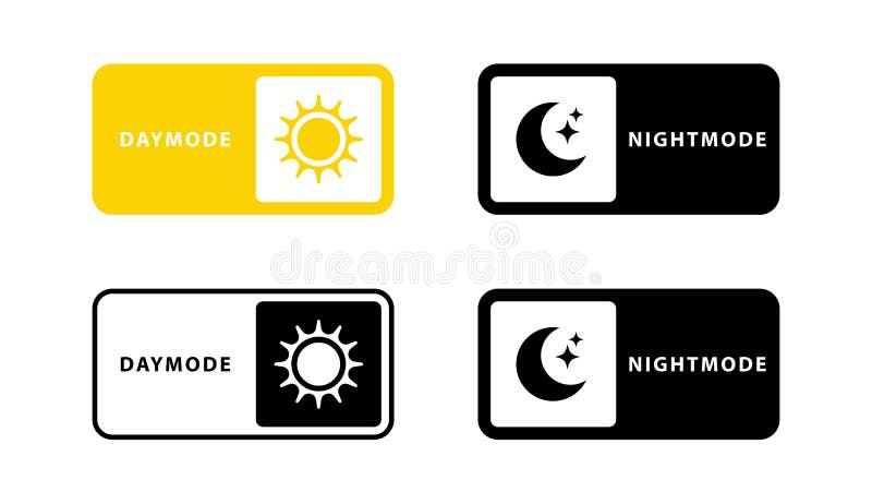 Day and night button mode stock vector. Illustration of simple - 180071208