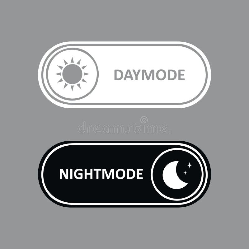 Day and Night Button with Sun and Moon Stock Vector - Illustration of circle, cycle: 329457401