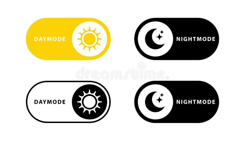 Day and night button stock vector. Illustration of control - 180071205