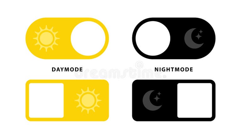 Day and night button 2 stock vector. Illustration of design - 180071207