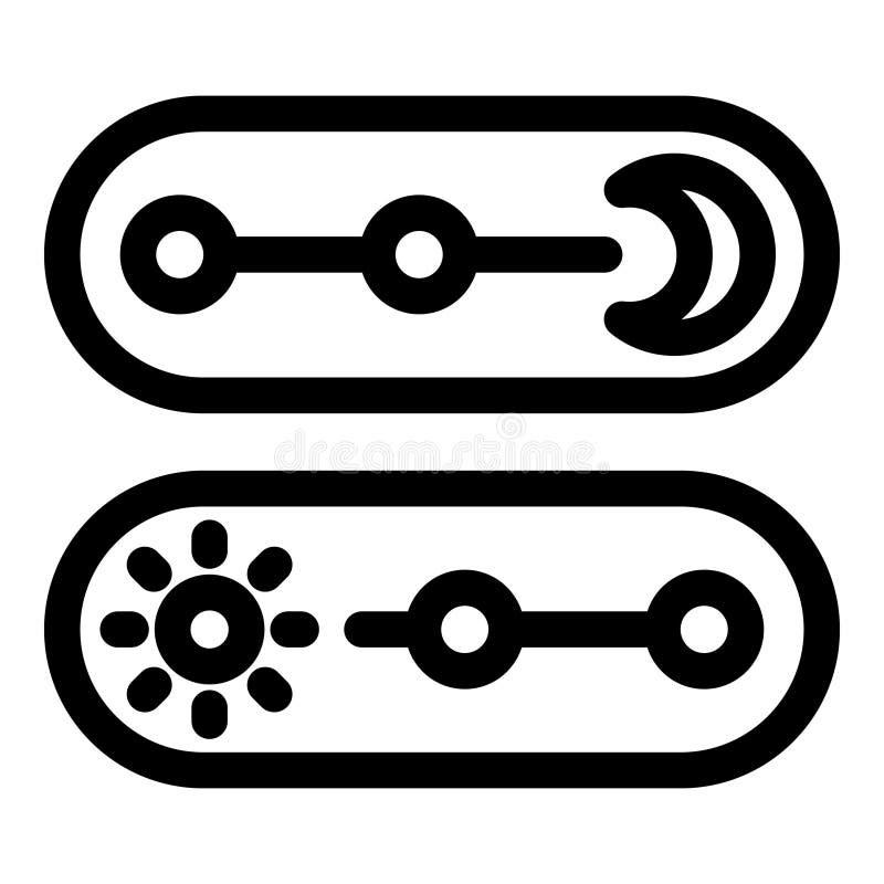 Day Night Cycle Showing on Slider Control Panel Stock Vector ...