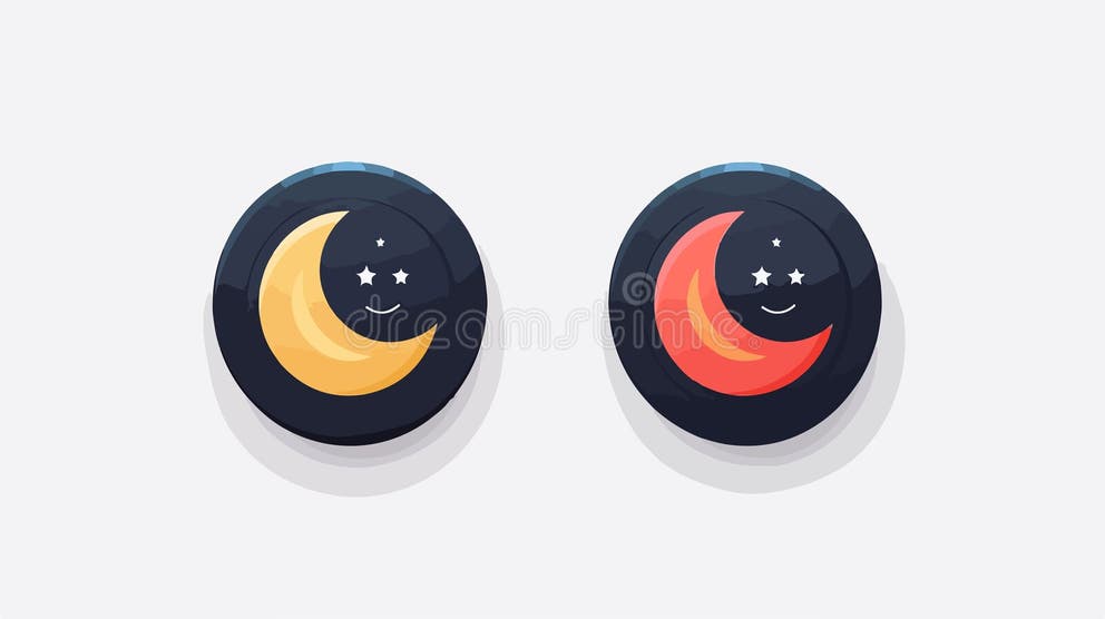 Day and Night Mode Buttons: Professional Button and UI Design Stock ...