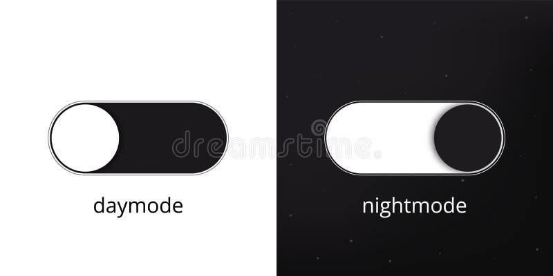Day and Night Mode Buttons Template Stock Vector - Illustration of ...