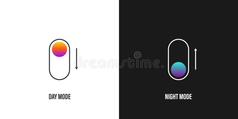 Day and Night Mode. Dark Mode Icon Concept. App Interface Design ...