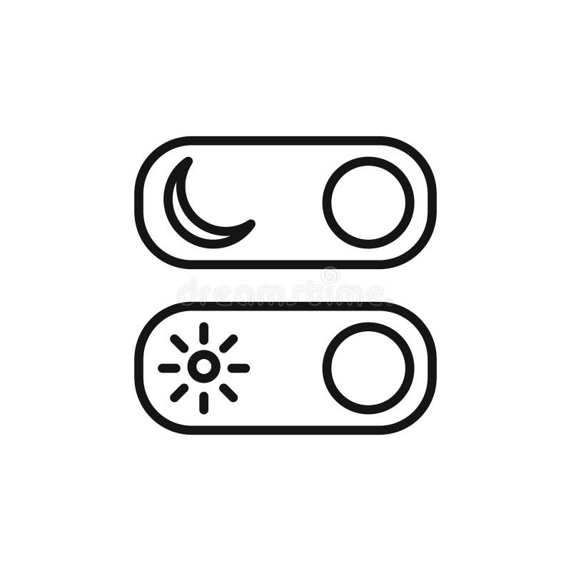 Night Mode Icon Vector. Crescent Moon Sign Symbol Stock Vector ...
