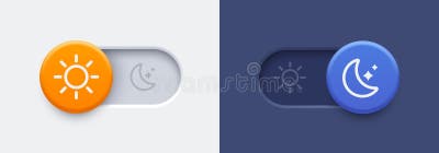 Day and Night Mode Switch Button. Dark Mode and Light Mode Toggle ...