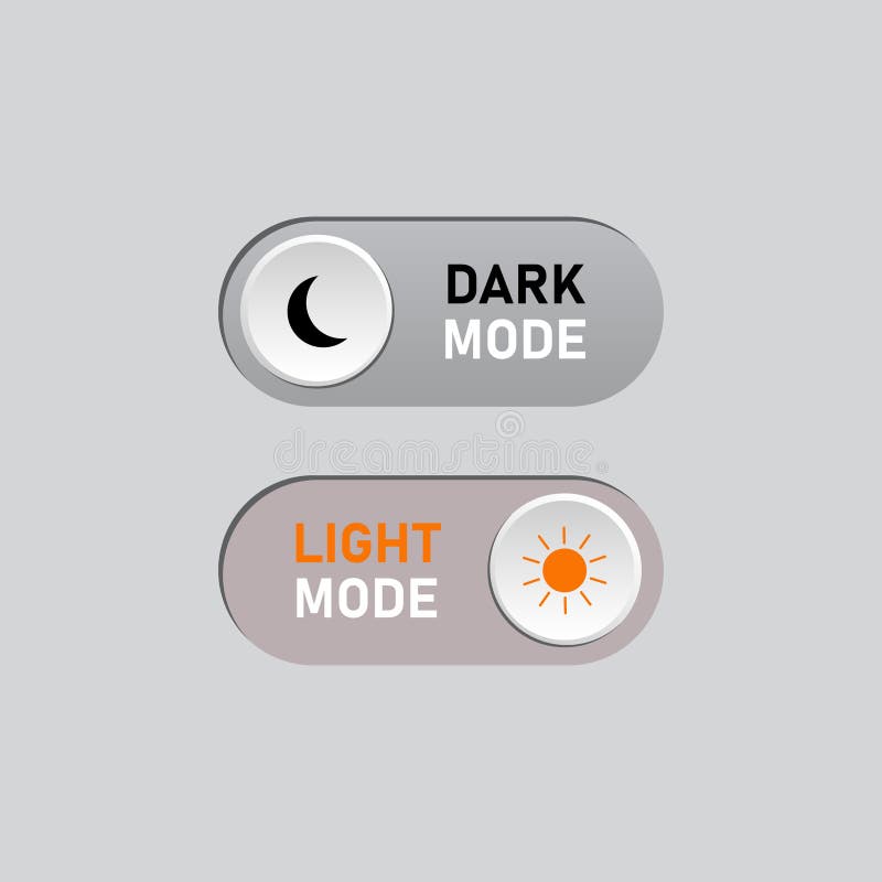 Day and Night Mode Switch. on and Off Toggle Switch Stock Vector ...