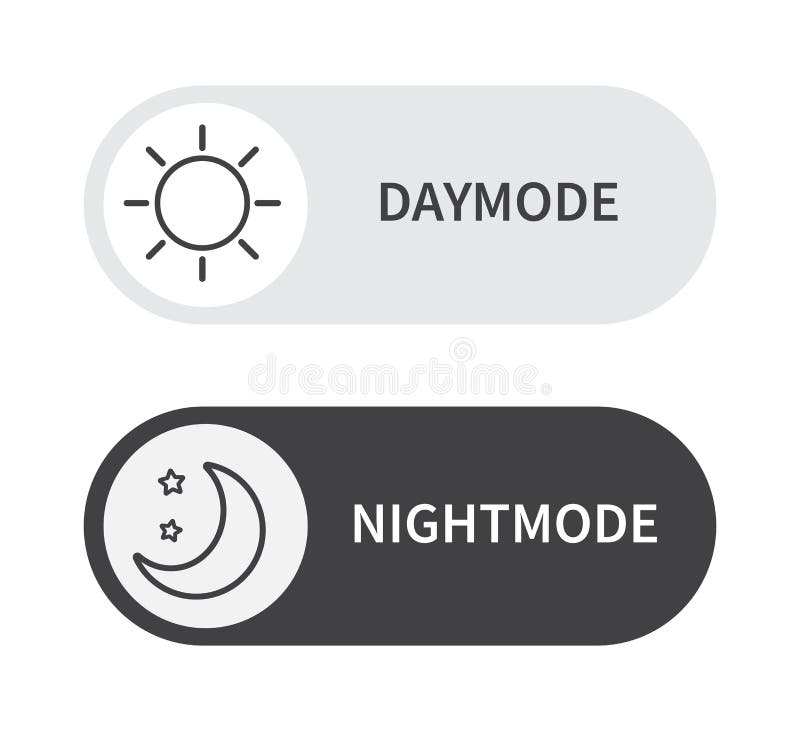 Day Mode Switch Vector Illustration. Day Mode Slider Design Stock ...