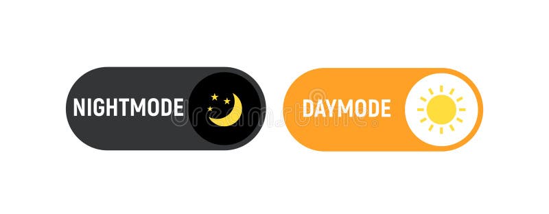 Day Night Mode Switch Ui Button. Light Dark Mode Slider Theme Stock ...