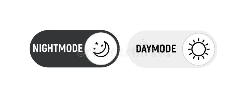 Day Night Mode Switch Ui Button. Light Dark Mode Slider Theme Stock ...