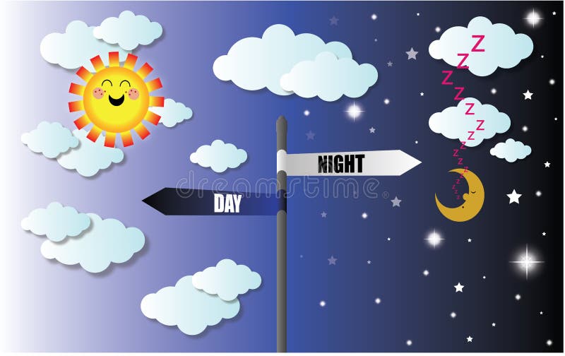 Day and night sign stock illustration. Illustration of success - 82192251