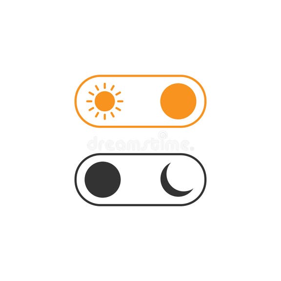 Day Night Switch Icon. Sun To Moon Switch Icons. Switch Button Stock ...