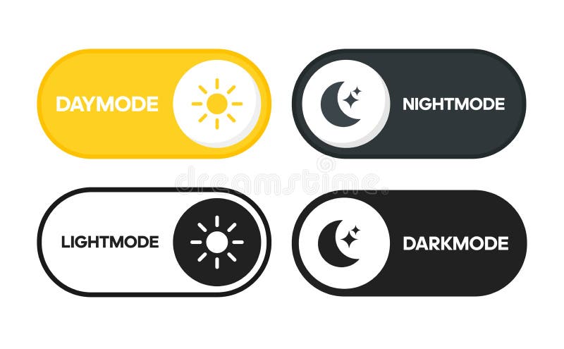 Day Night Switch. Day Mode and Night Mode Switch Button. Minimalist ...