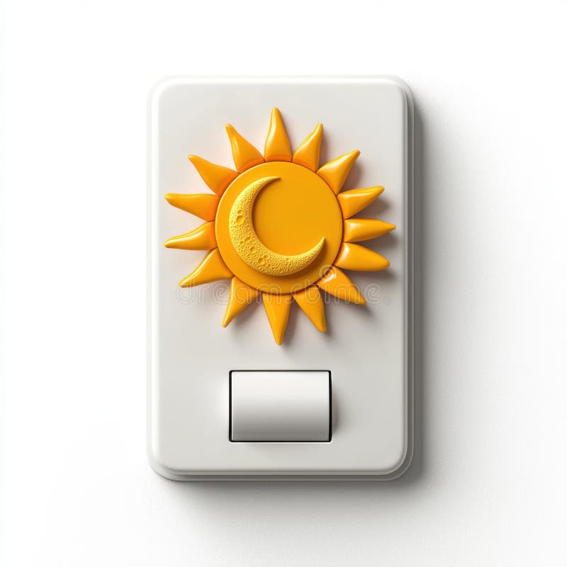 Day and Night Switch stock illustration. Illustration of power - 367248961