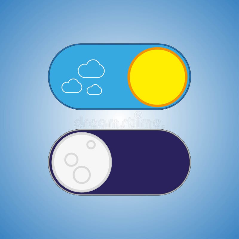 Day and Night switcher stock vector. Illustration of isolated - 122905482
