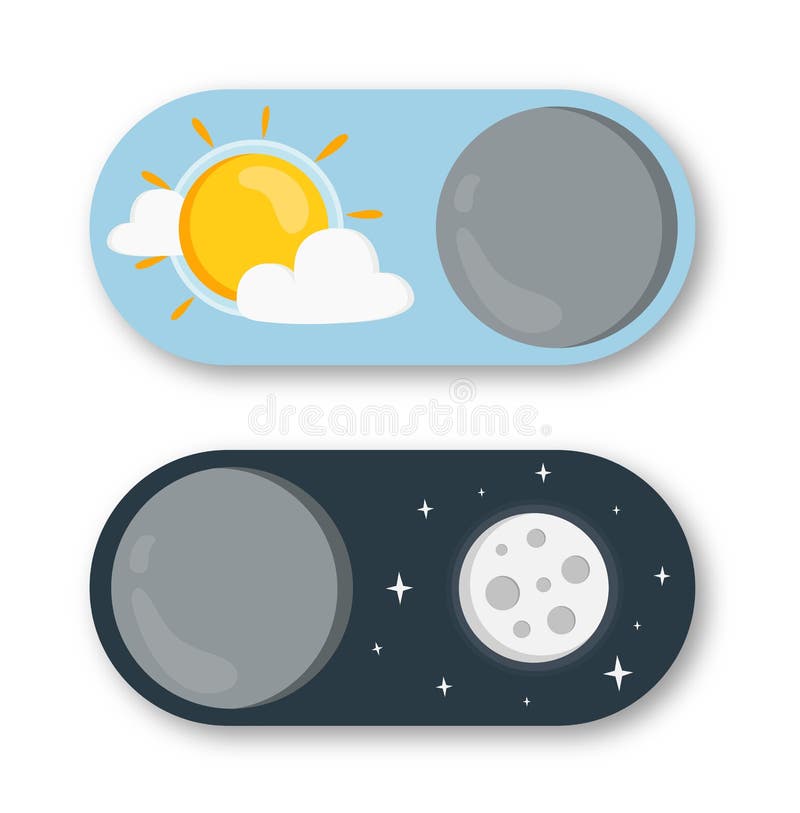 Day and Night Switcher. on and Off Switch of the Day Stock Vector ...