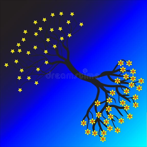 Day Night Tree Stock Illustrations – 10,605 Day Night Tree Stock ...