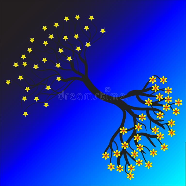 Day Night Tree Stock Illustrations – 40,302 Day Night Tree Stock ...