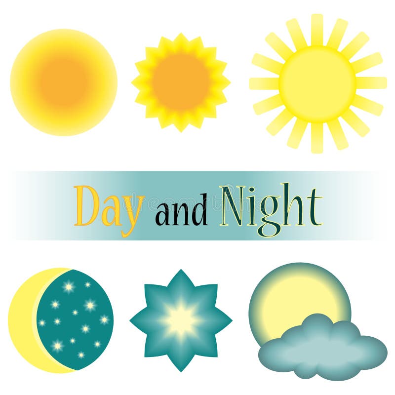 Day and night vector icon stock vector. Illustration of cloud - 31125700