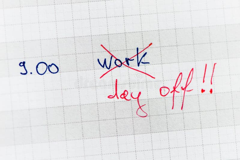 Day off stock image. Image of note, planner, diary, holiday - 34507753