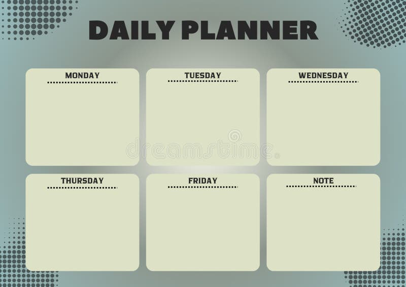 Day Plan. Planning Your Day. Stock Illustration - Illustration of ...