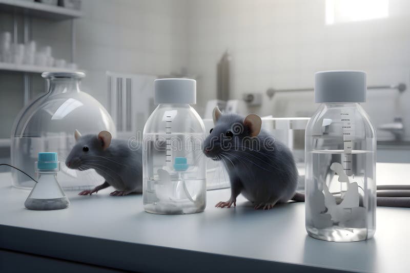 Day of Protection of Laboratory Animals, Gray Mice in the Lab ...