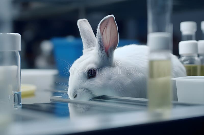 Day of Protection of Laboratory Animals, White Rabbit in the Lab ...
