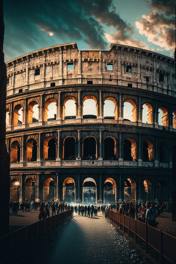 Day in the Roman Empire. Generative AI Stock Illustration ...