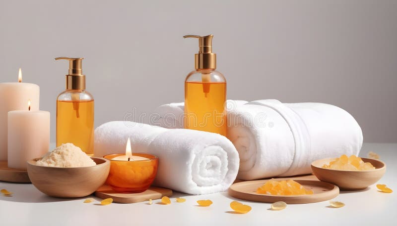 Day Spa Set, Isolated Cutout Object with Shadow Stock Illustration ...