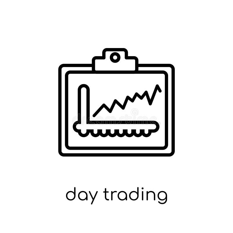 Day Trading Icon. Trendy Modern Flat Linear Vector Day Trading I Stock ...