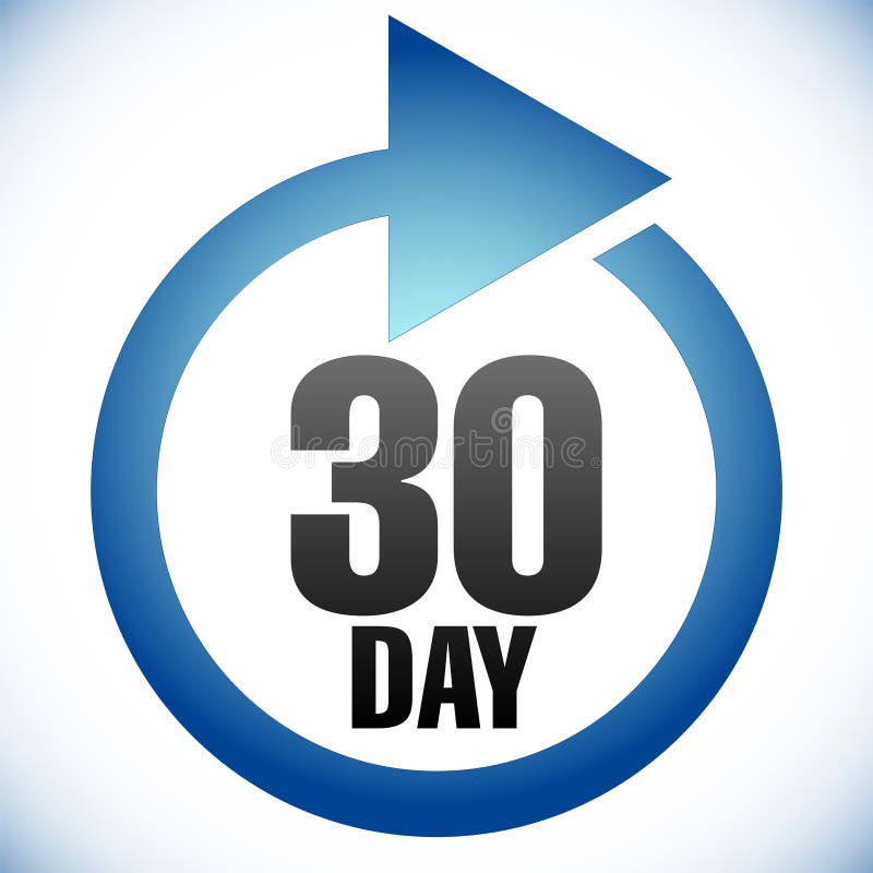 30 Day Turnaround Time TAT Icon. Interval for Processing, Return To ...