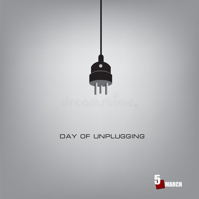 National Day of Unplugging Vector Stock Vector - Illustration of ...