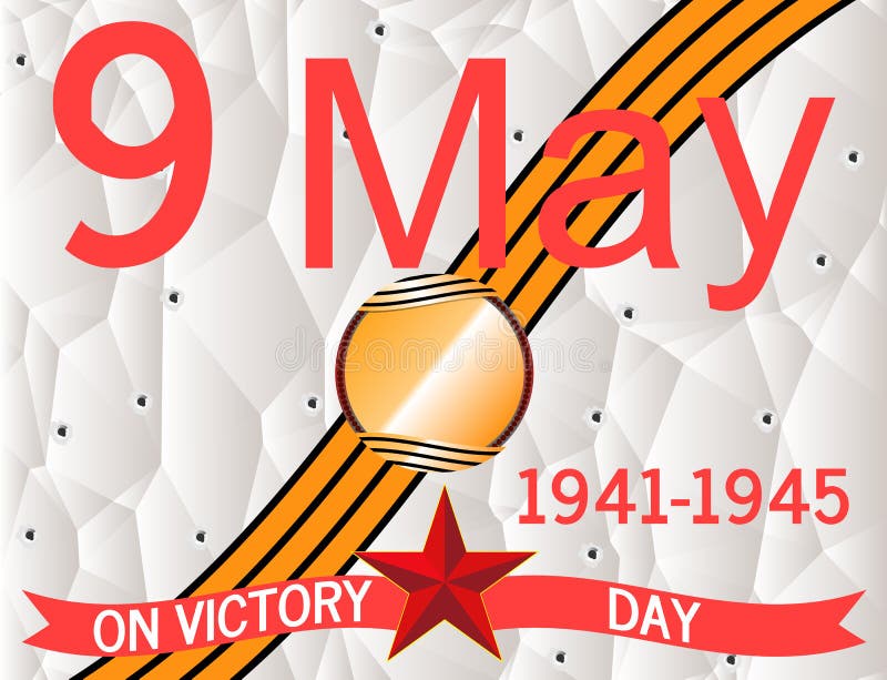Victory Day. Feast On May 9th. Red Stars With Soviet Silhouettes Calls ...