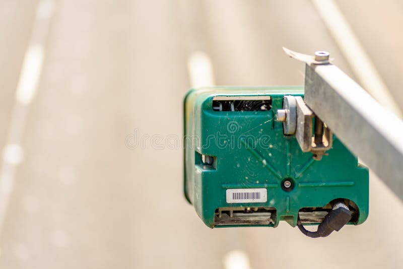 Day View of Average Speed Traffic Camera Over UK Motorway Stock Photo ...