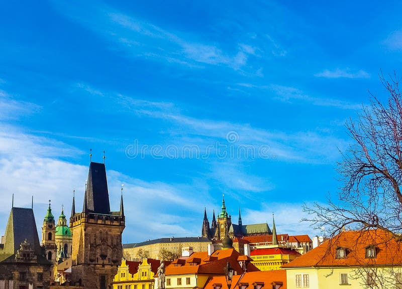 Day View of Charles Bridge. Prague, Czech Republic Stock Photo - Image ...