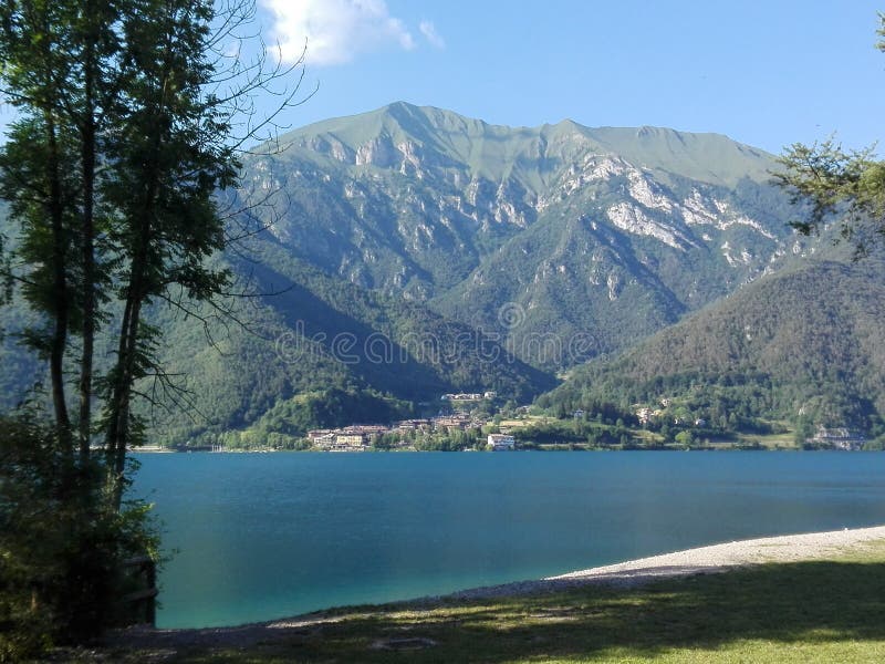 Ledro Lake stock image. Image of lake, ledros, italy - 120312017