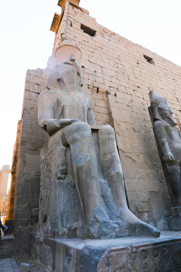 Kings Statues at Luxor Temple Stock Image - Image of asian, adult ...