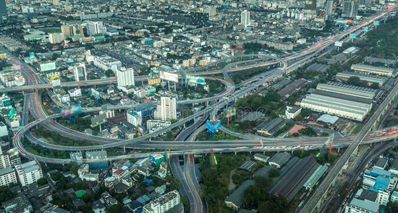 Express Way View Point from Baiyok Building Stock Image - Image of ...
