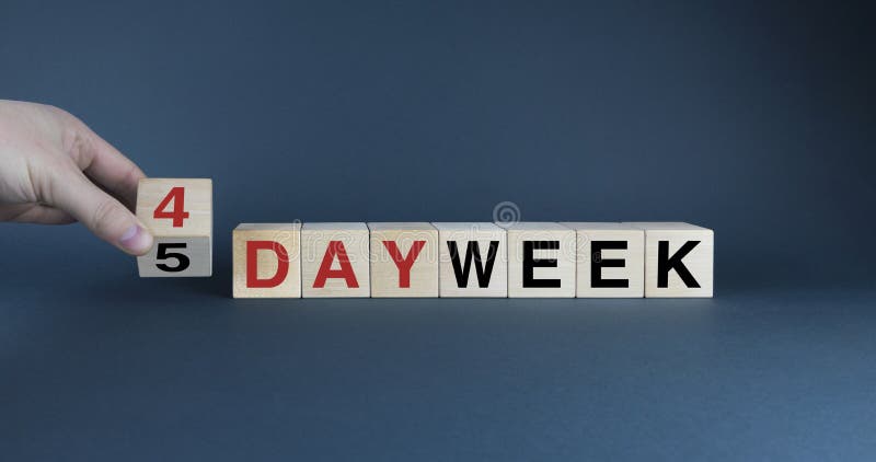 4 or 5 Day Week. the Cubes Form the Choice Words 4 or 5 Day Week Stock ...