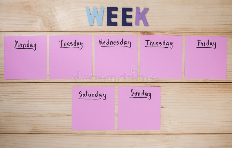 Day in the week 5 stock photo. Image of friday, color - 66142882