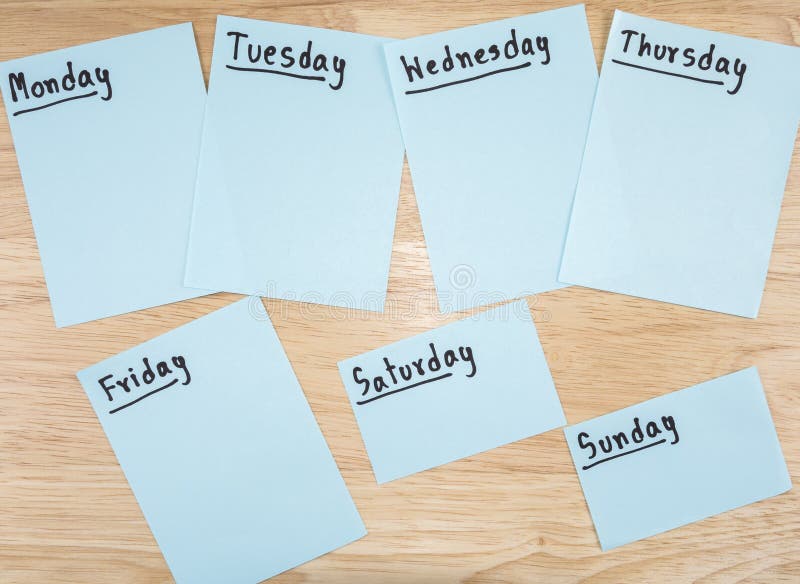 Day in the week 2 stock image. Image of organizer, planner - 63876939
