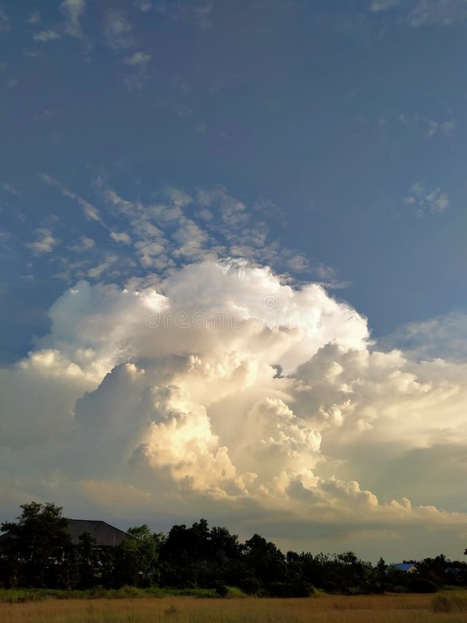 A Day Where with a Very Cloudy Sky in the Countryside Stock Image ...