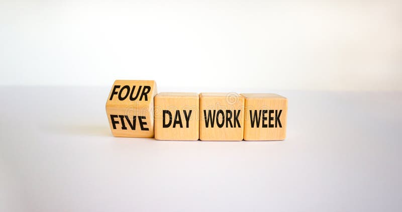 4-day Work Week Symbol. Concept Words `4-day Work Week` on Wooden ...