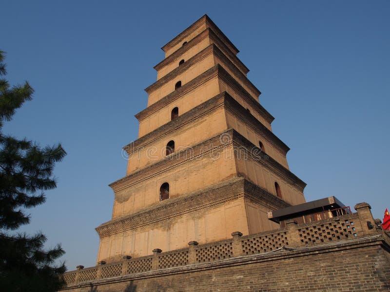 Dayan Tower in Xi an stock image. Image of temple, wild - 33177587