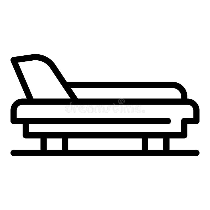 Daybed icon, outline style stock vector. Illustration of decorative ...