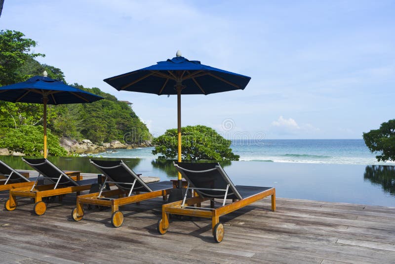 Daybed by the pool stock photo. Image of island, pool - 119335506