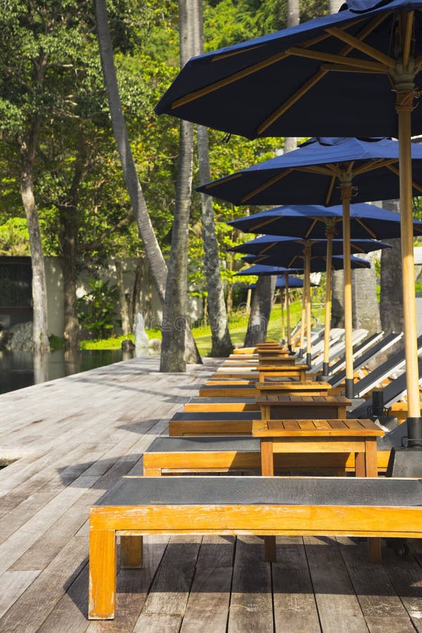 Daybed by the Pool with Residents. Stock Image - Image of outside, bath ...